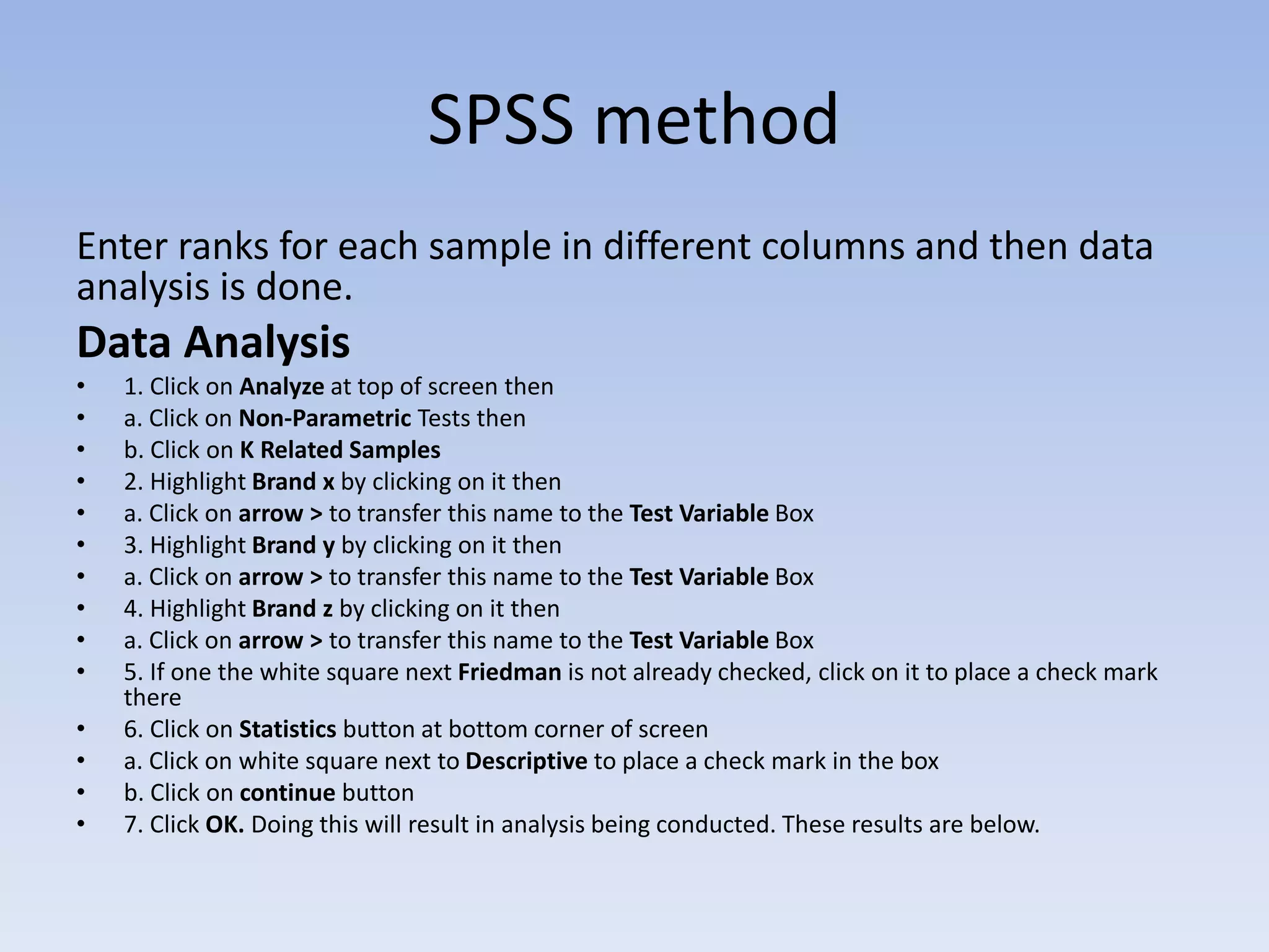 Friedman's test | PPTX