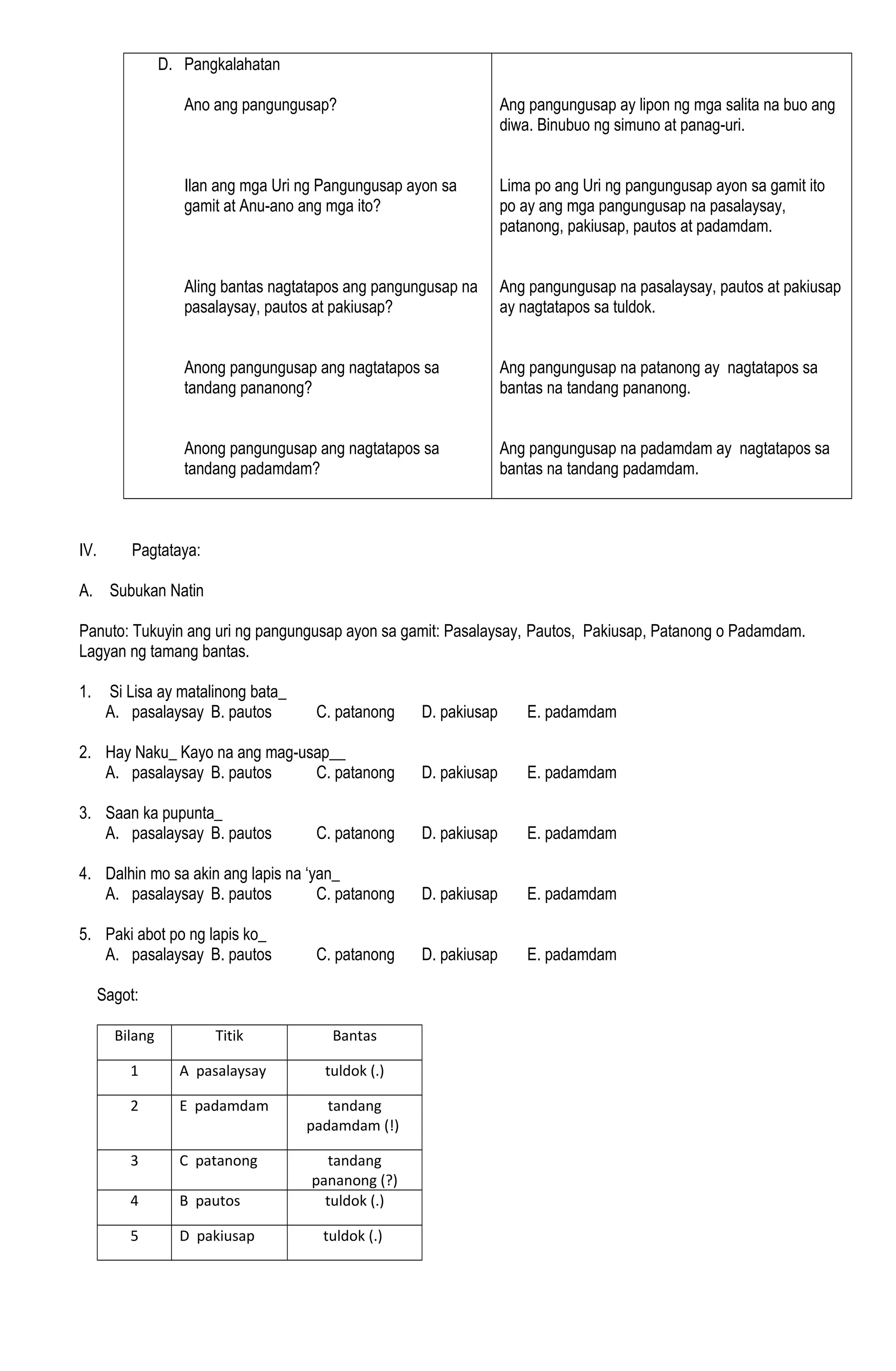 GRADE 4 FILIPINO LESSON PLAN | DOC