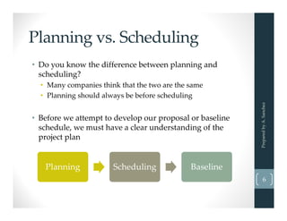Planning and Scheduling Construction Projects, Part 1: The Planning Process | PDF