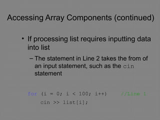 C++ Arrays | PPT