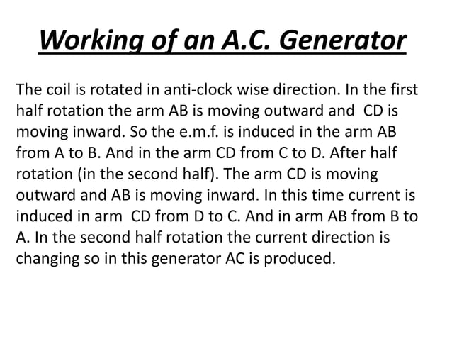 A.c. generator | PPTX