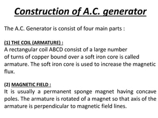A.c. generator | PPTX