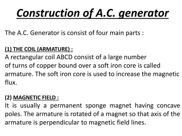 A.c. generator | PPTX