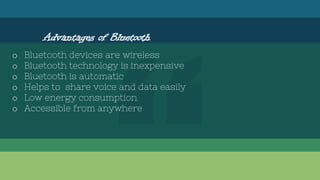 Bluetooth Technology | PPTX | Computer Peripherals | Computing