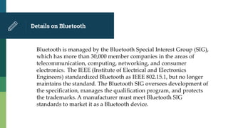 Bluetooth Technology | PPTX | Computer Peripherals | Computing