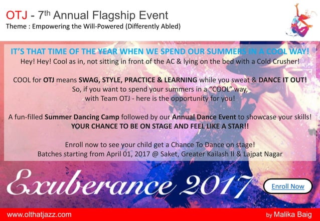 Malika Baig, Ol' That Jazz - Profile & Portfolio | PPTX