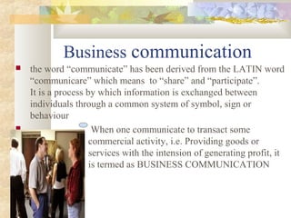 BUSINESS COMMUNICATION | PPT