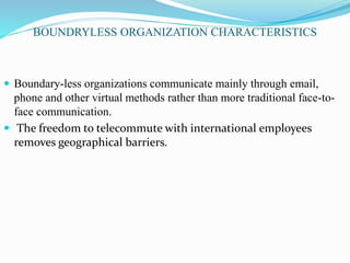 boundryless organization | PPTX