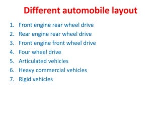 A.e. unit 1 introduction & vehicle layout | PDF