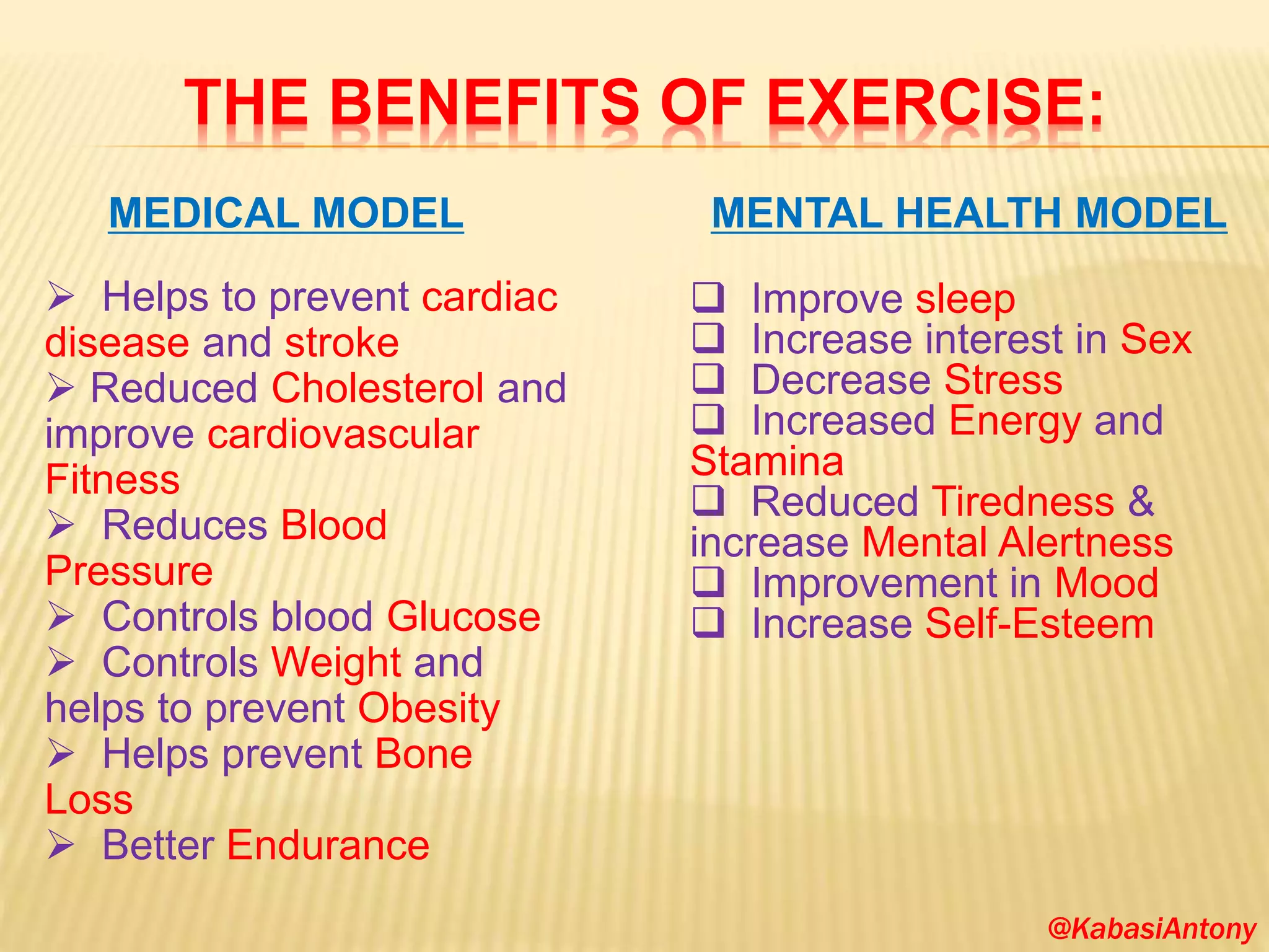 Exercise is medicine : A Physiotherapist's perspective. | PPTX