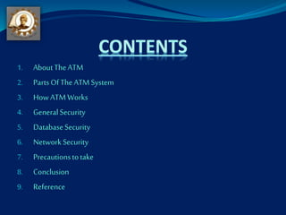 ATM Security | PPTX