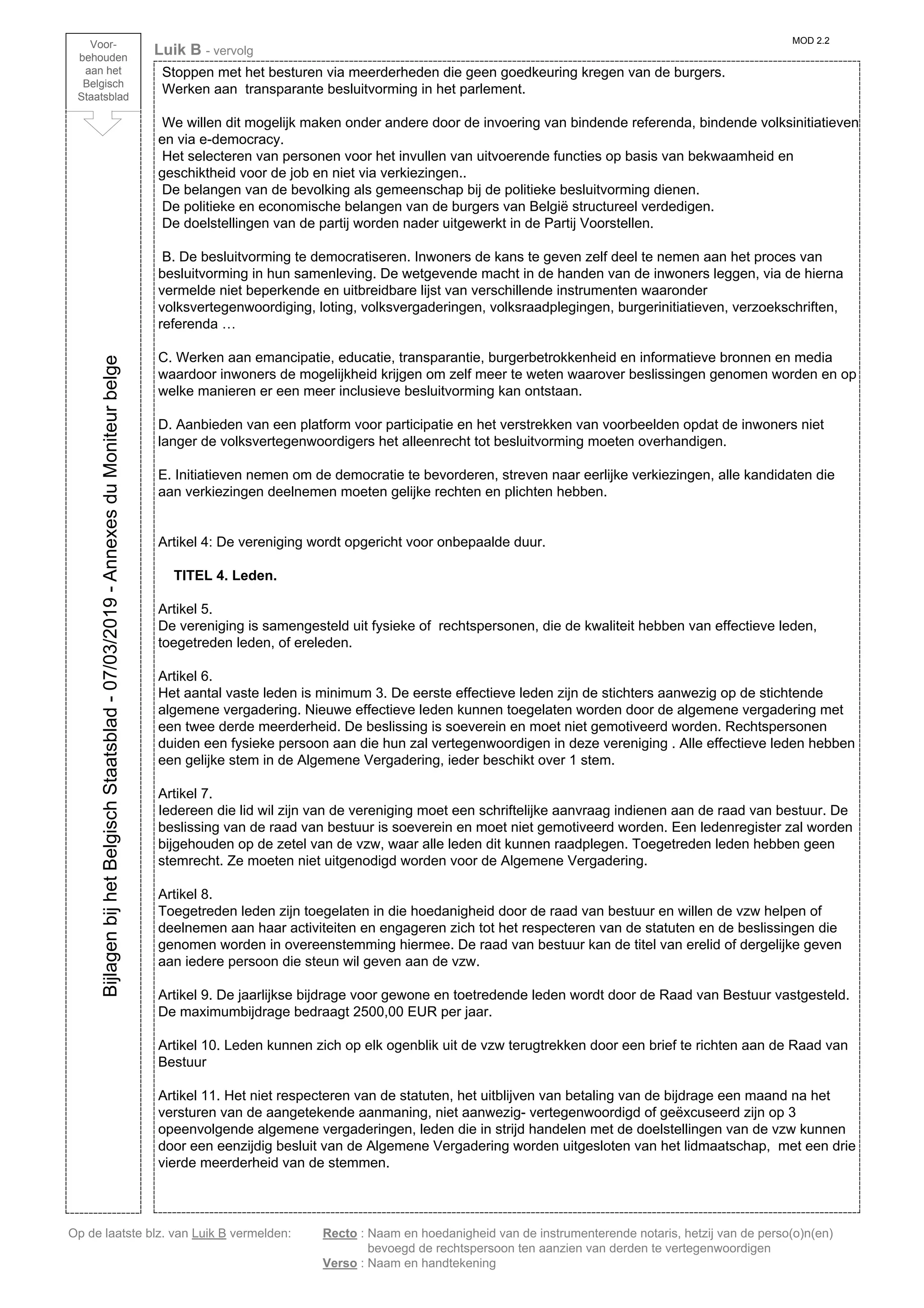 Oprichtingsakte Referendum Partij (RP) in Staatsblad | PDF