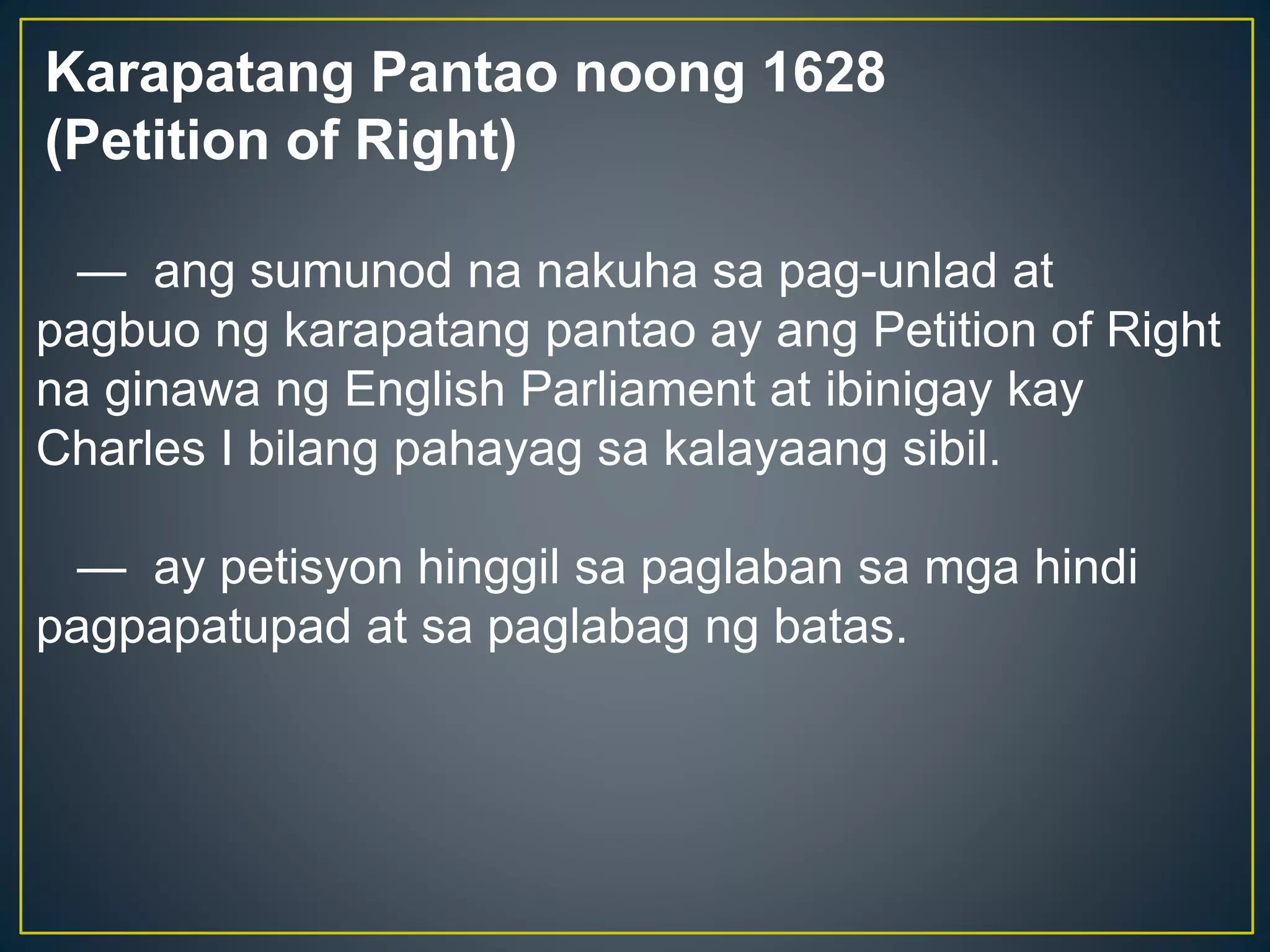 Kasaysayan ng Karapatang Pantao sa Daigdig | PPTX