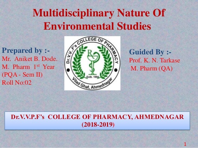 Multidisciplinary Nature Of Environmental studies Multidisciplinary Nature Of Environmental studies