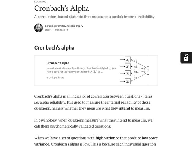 Cronbach’s Alpha | PDF