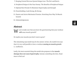 Stimulating Reps: The Ultimate Scientific Guide To Maximizing Muscle ...