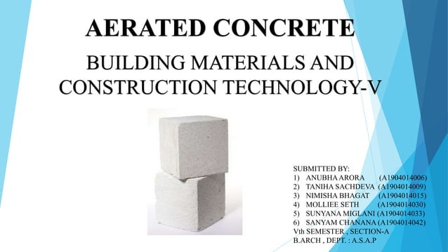 Aerated Autoclave Concrete | PPTX