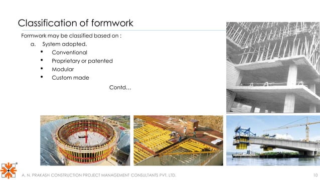 TYPES OF FORMWORK AND THEIR APPLICATION. | PDF
