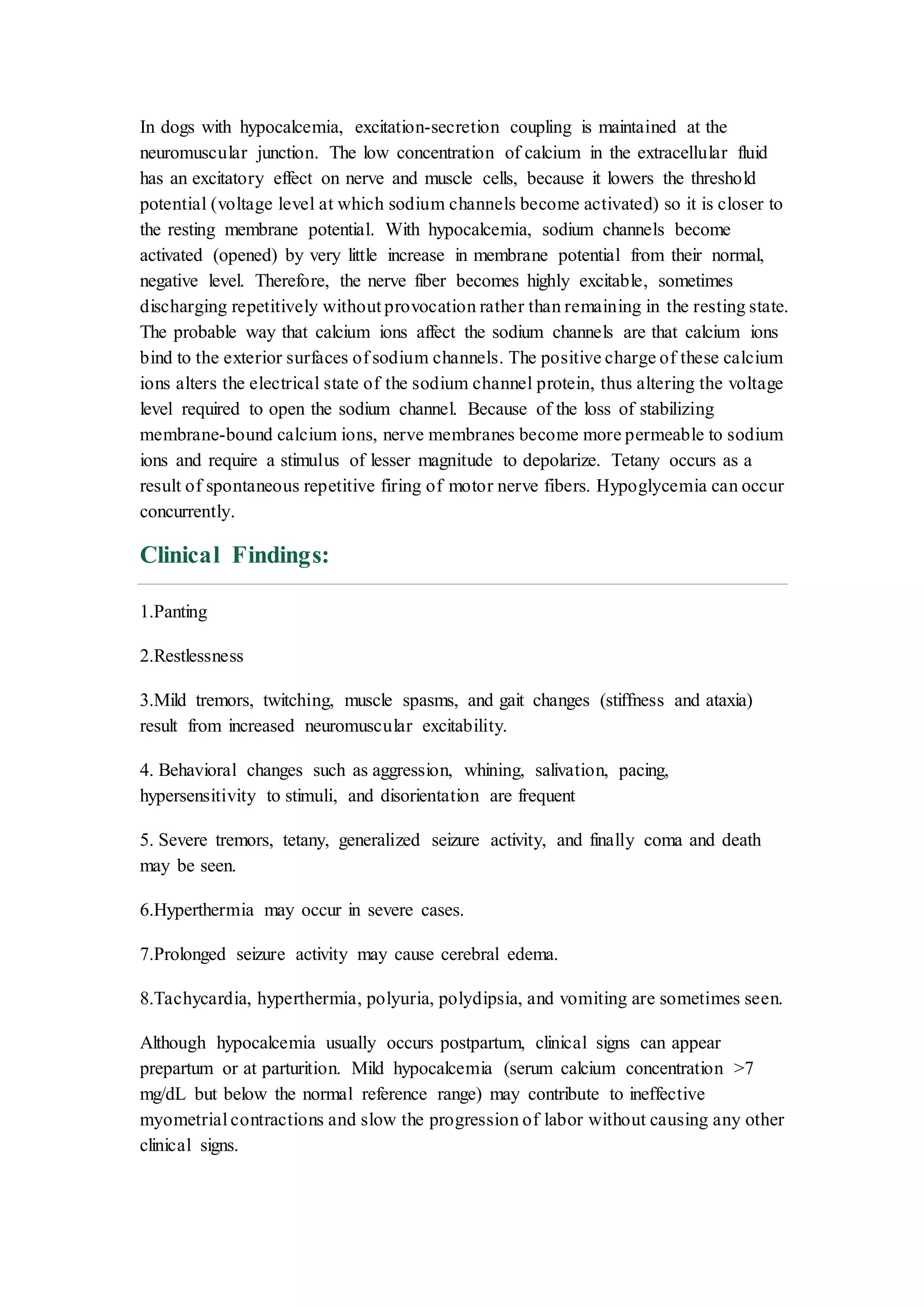 Postpartum Hypocalcemia , Periparturient Hypocalcemia , Puerperal ...