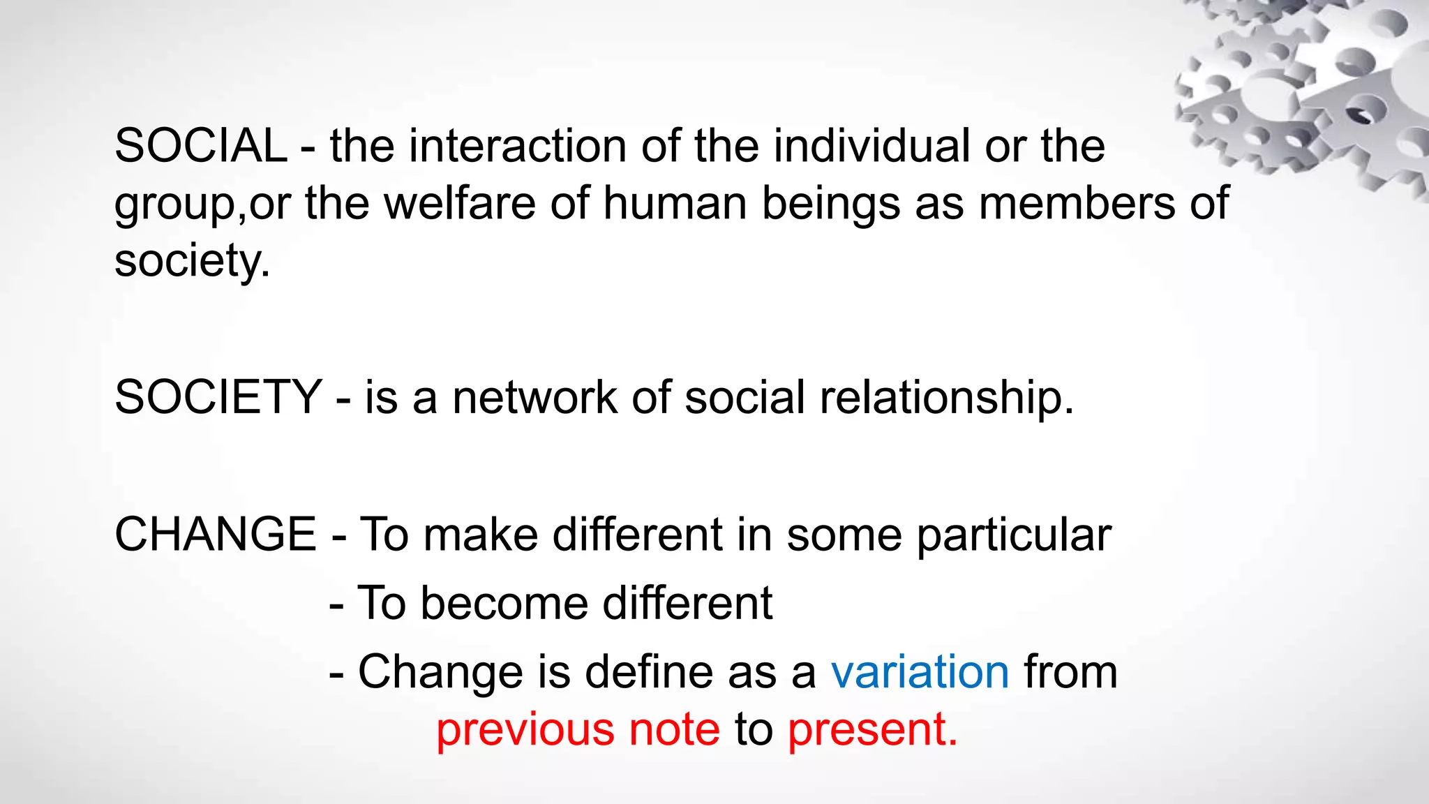 Social Change and Development Concepts | PPTX