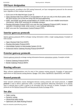 Routing protocol : Notes | PDF | Computer Networking | Computing