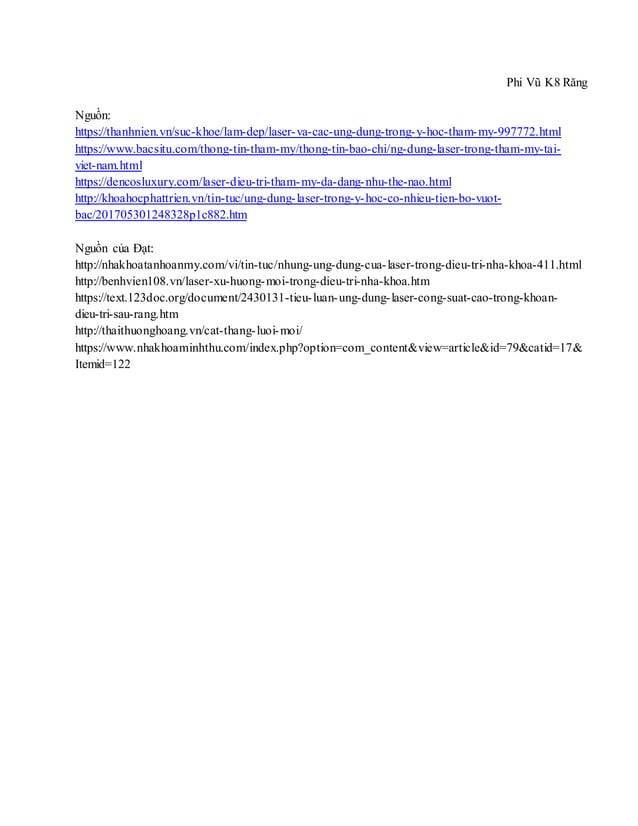 Laser & ứng dụng trong thẩm mỹ | DOCX