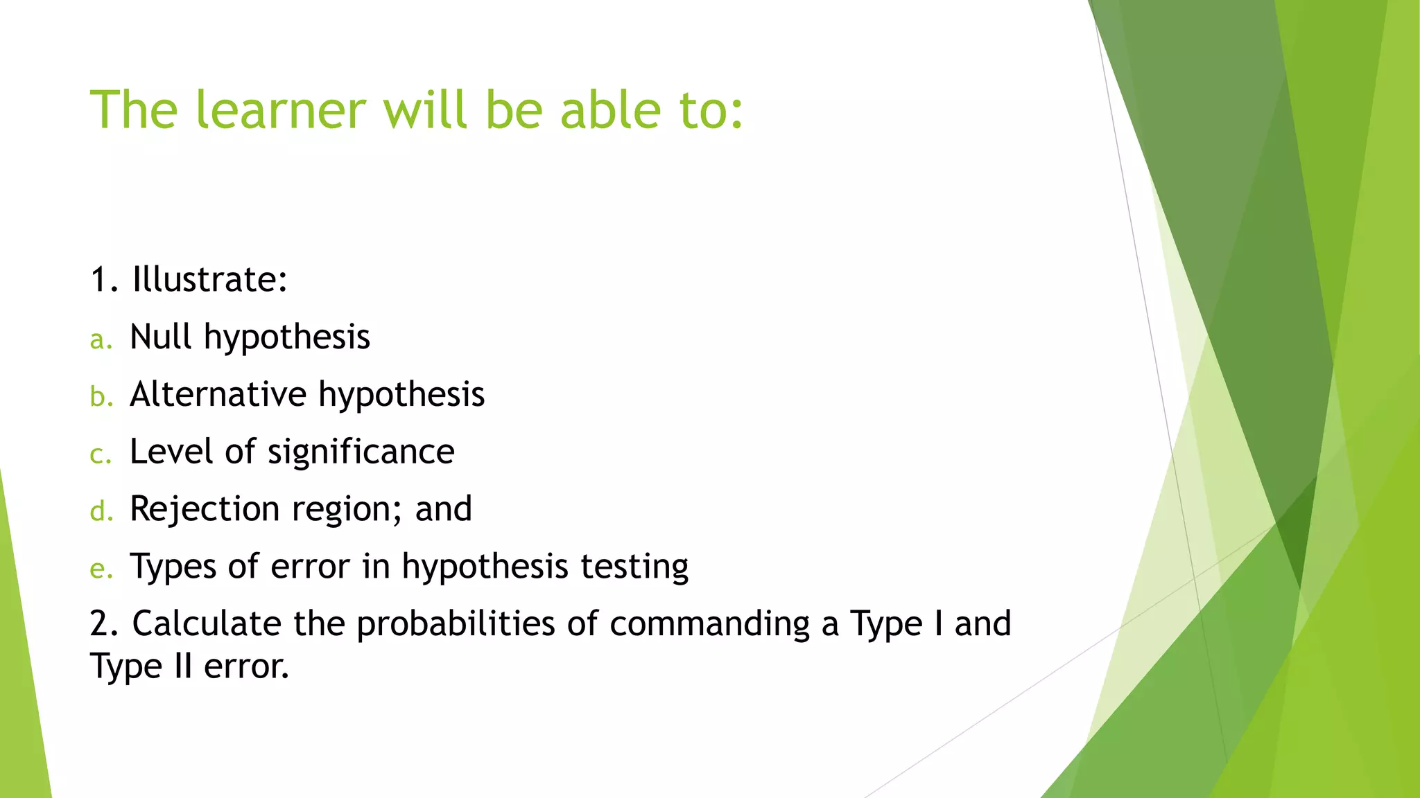 TEST OF HYPOTHESIS | PPTX