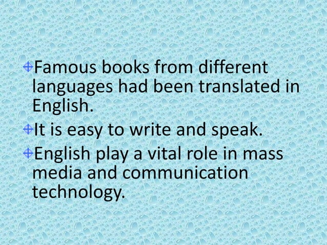 ENGLISH - language for survival | PPTX