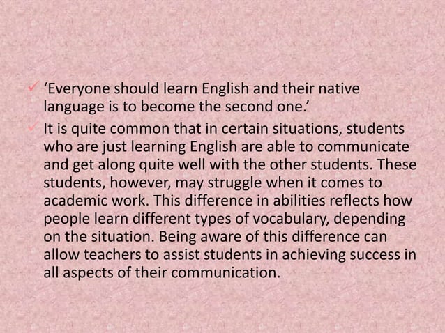 ENGLISH - language for survival | PPTX