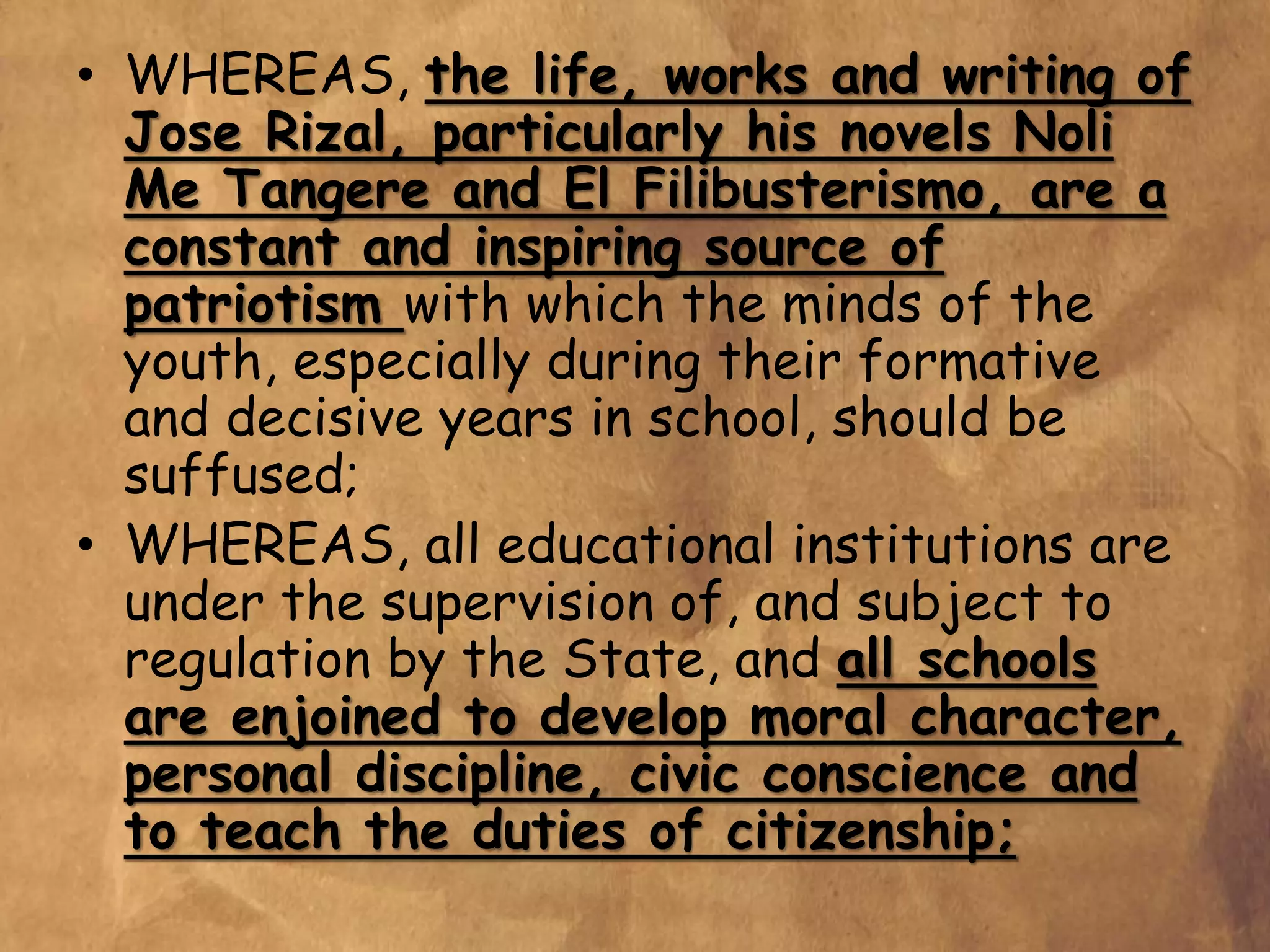 Republic Act No. 1425 (Rizal Law) | PPTX