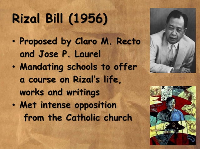 Republic Act No. 1425 (Rizal Law) | PPTX | Civic affairs | Politics