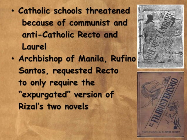 Republic Act No. 1425 (Rizal Law) | PPTX | Civic affairs | Politics