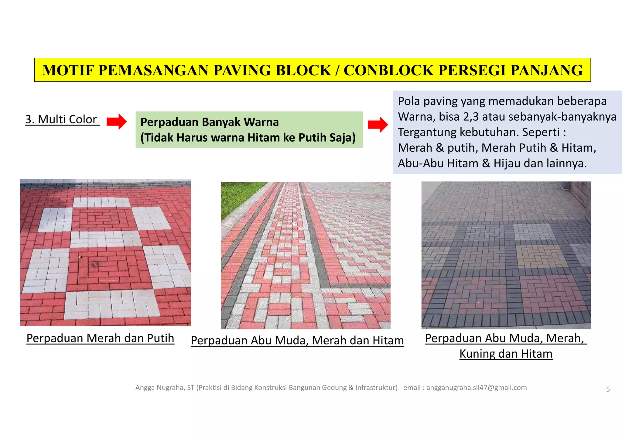 Motif dan Pola Paving True Pave atau Persegi Panjang | PDF