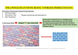 Motif dan Pola Paving True Pave atau Persegi Panjang | PDF