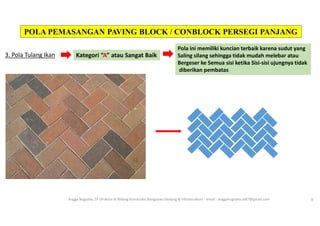 Motif dan Pola Paving True Pave atau Persegi Panjang | PPT