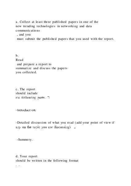 a. Collect at least three published papers in one of the new trend | PDF