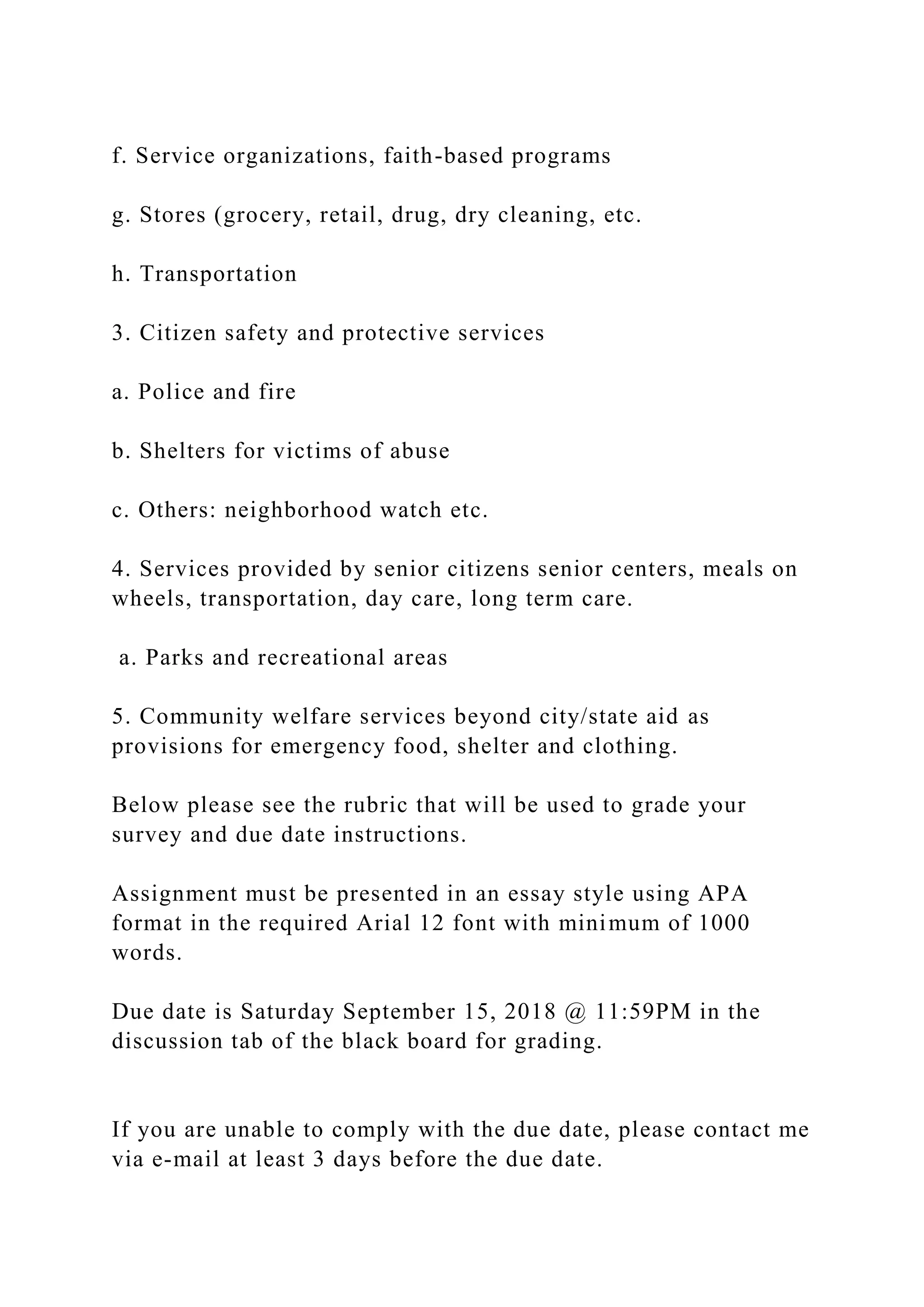 A. Windshield Survey The Windshield Survey is comprised of g | DOCX