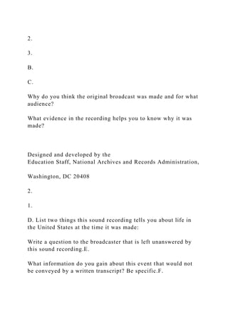 A.Sound Recording Analysis WorksheetB.What is the .docx