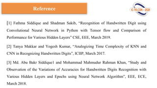 GUI based handwritten digit recognition using CNN | PPTX