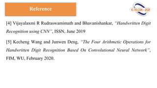 GUI based handwritten digit recognition using CNN | PPTX