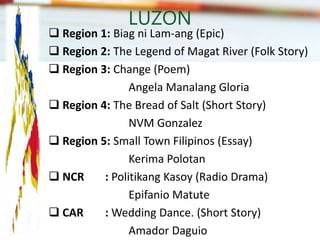 A.3 Literatures from the Regions.ppt | Books and Literature