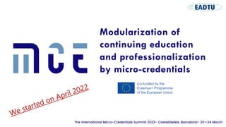 A. Antonaci - Micro-credentials - A European, online, distance perspective | PPTX
