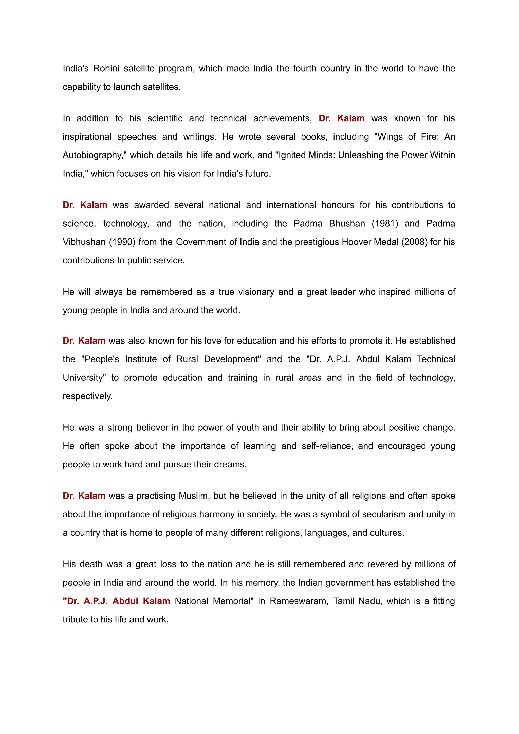 Doctor A. P. J. Abdul Kalam his life.pdf