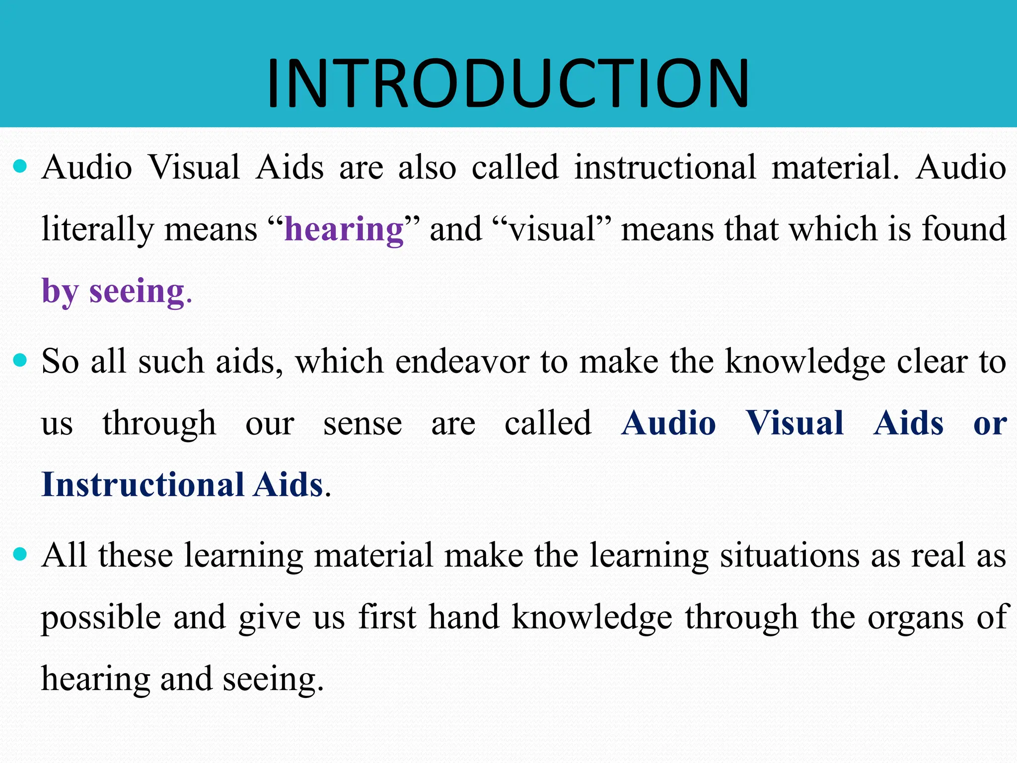 Audio Visual Aids (AV Aids) Audio .pptx | Education