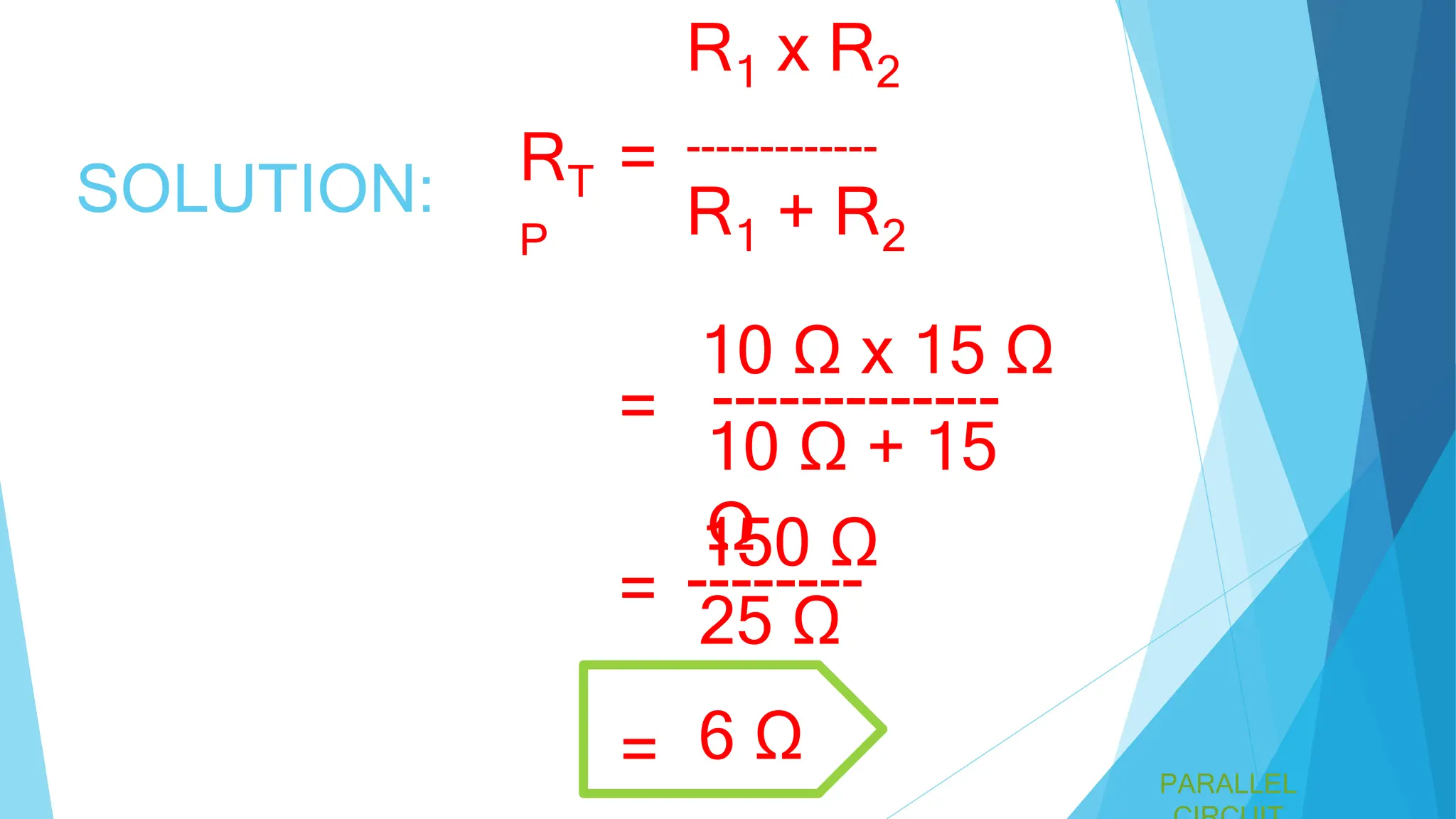 A How To Solve Parallel Circuit Unknown Pptx