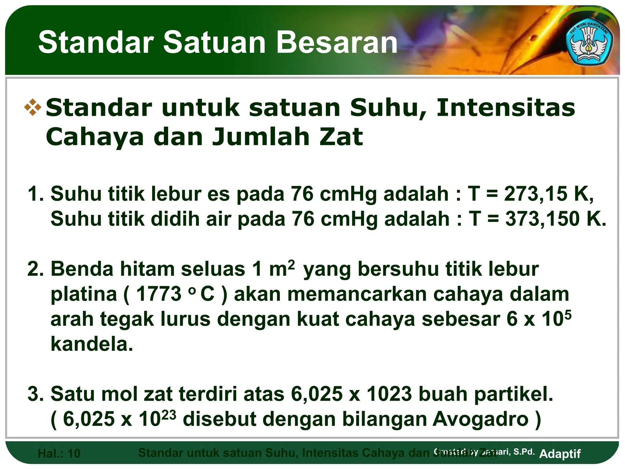 a.materi besaran dan satuan untuk IPA SMP | PPT | Free Download