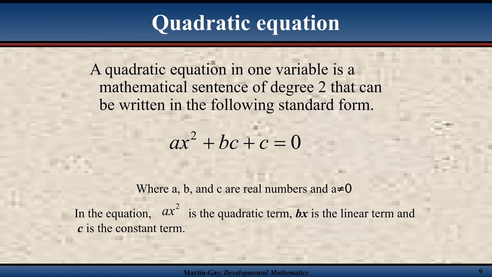a.1 illustrate quadratic equation.pptx GRADE 9 | PPTX | Physics | Science