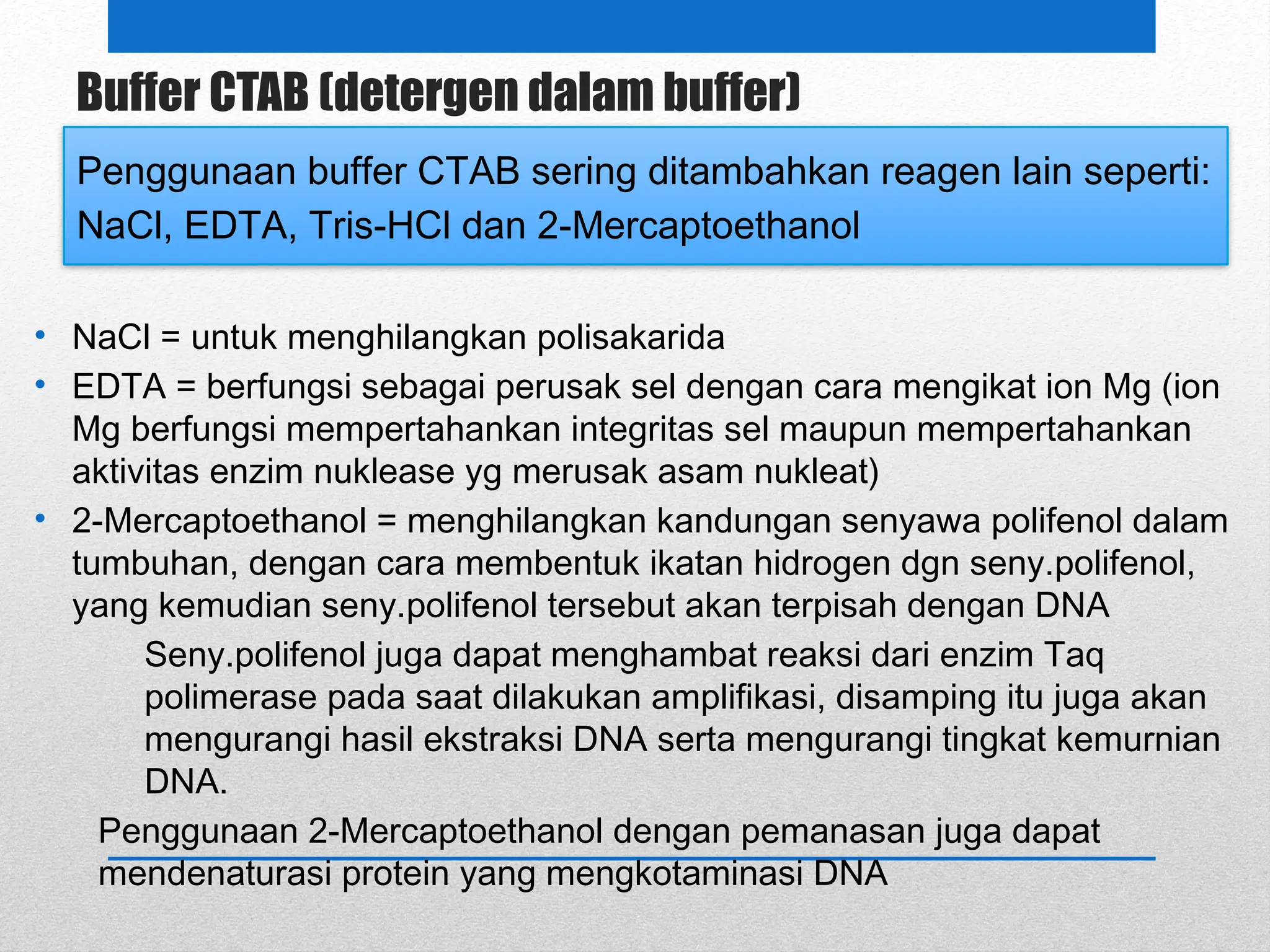 Tahapan Ekstraksi dan Purifikasi DNA, pengukuran kualitas DNA | PPTX