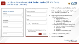 A.1 Pendaftaran Hak Akses UMK Tutorial OSS | PDF