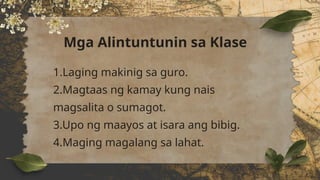 Araling Panlipunan 6- Week 3- Mga karanasan ng Piling Pilipino | PPT